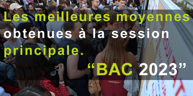 Les meilleures moyennes obtenues à la session principale des examens du baccalauréat 2023 ...